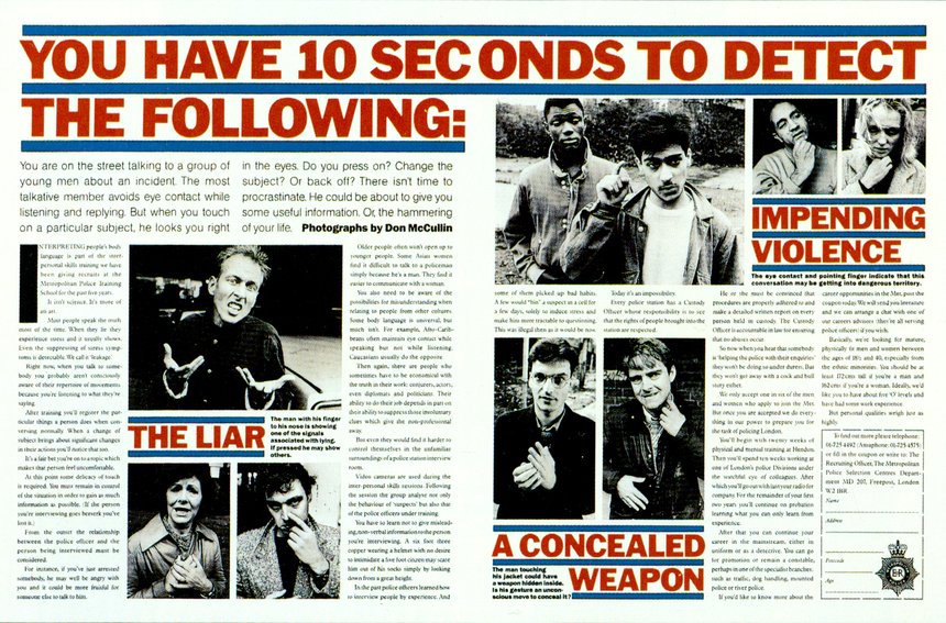Metropolitan Police | Metropolitan Police | D&AD Awards 1989 Pencil ...