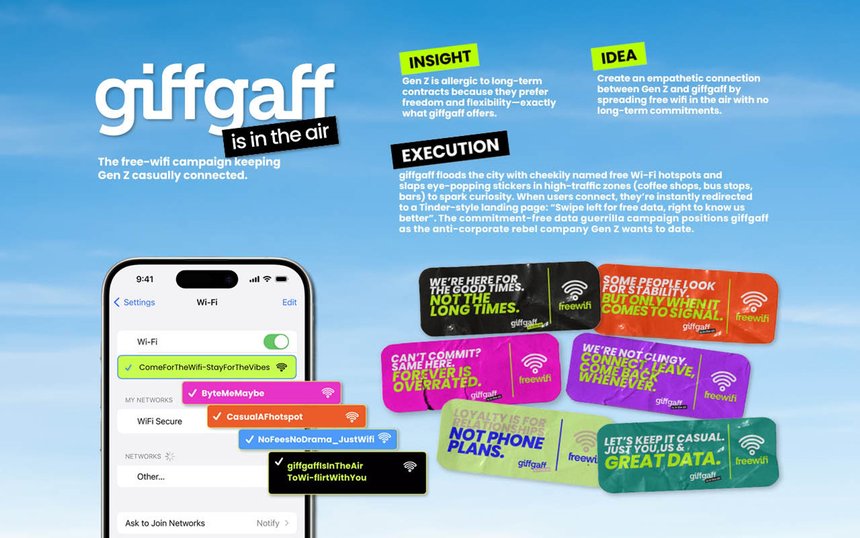 giffgaff is in the air | 2025 D&AD New Blood Winner | giffgaff | D&AD