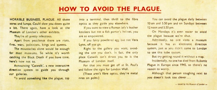 How To Avoid The Plague | Museum of London | D&AD Awards 1998 Pencil ...