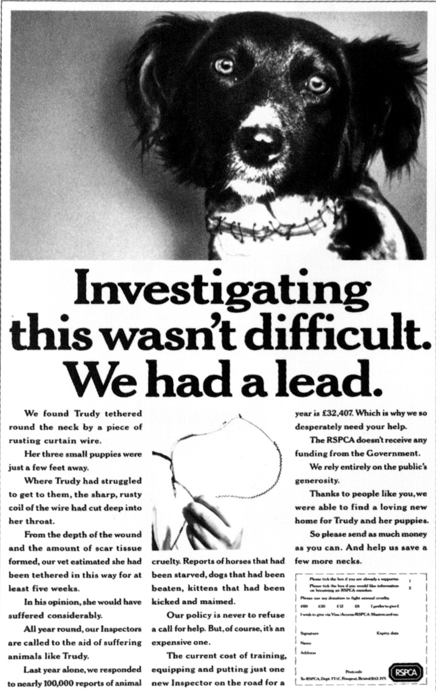 RSPCA | RSPCA | D&AD Awards 1995 Pencil Winner | Campaigns | D&AD