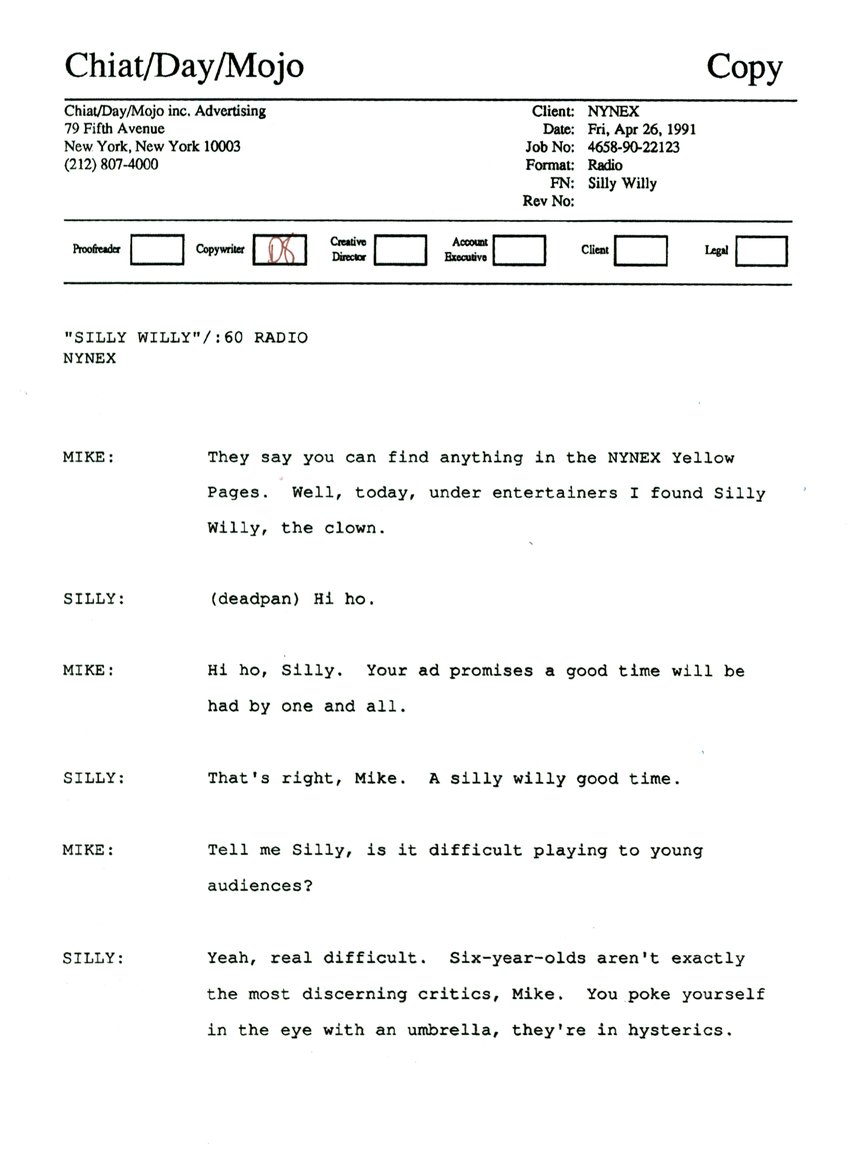 Silly Willy / Vending Machines / Midges Makeovers | Nynex Information ...